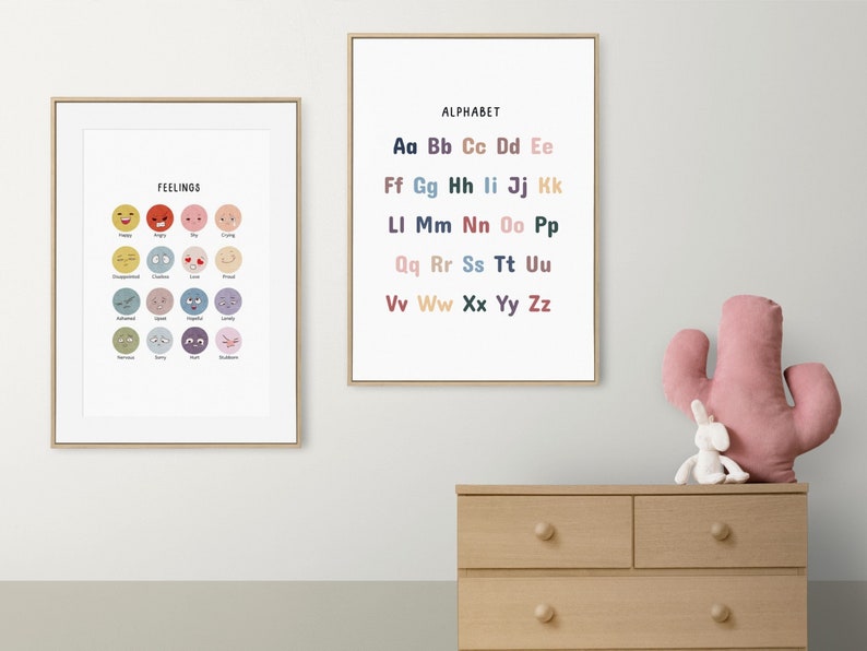 Educational Playroom Decor Wall Art Set Educational Playroom Decor ...