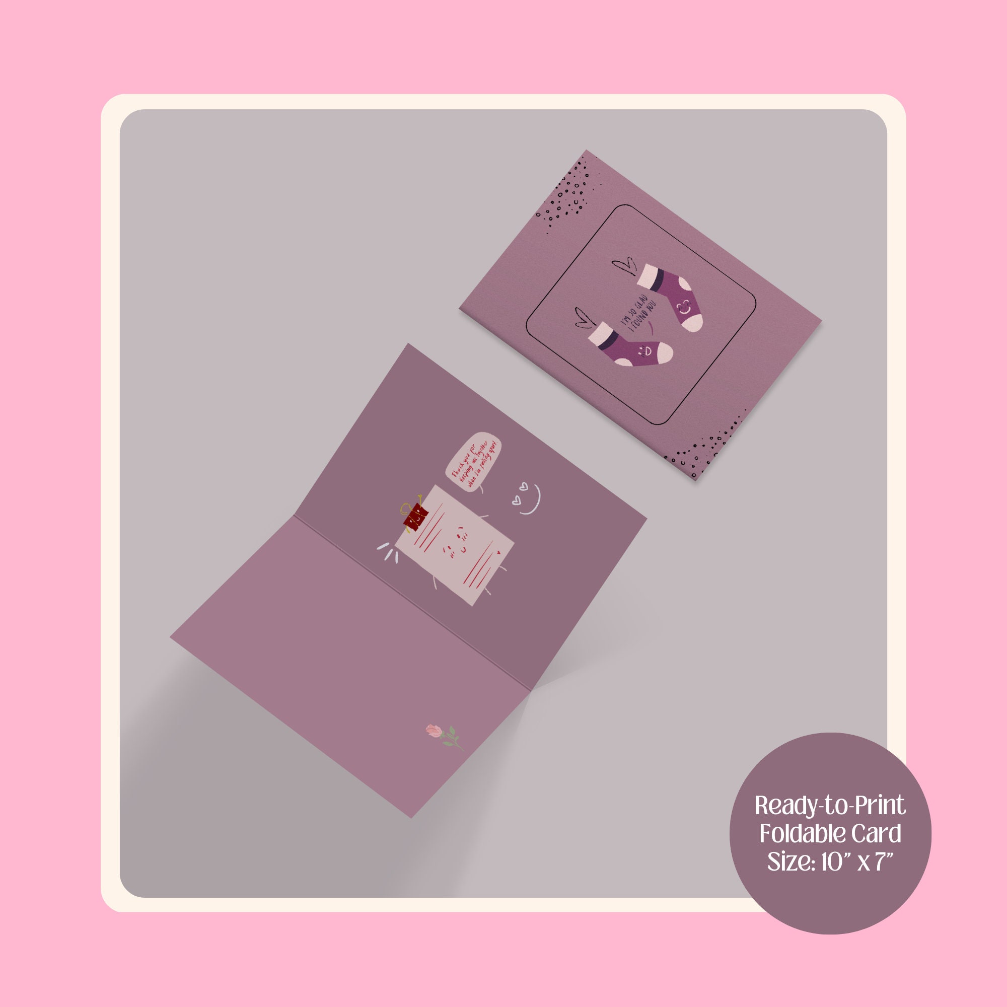 Valentine's Day Foldable Cards, Printable Love Cards for Him and Her ...