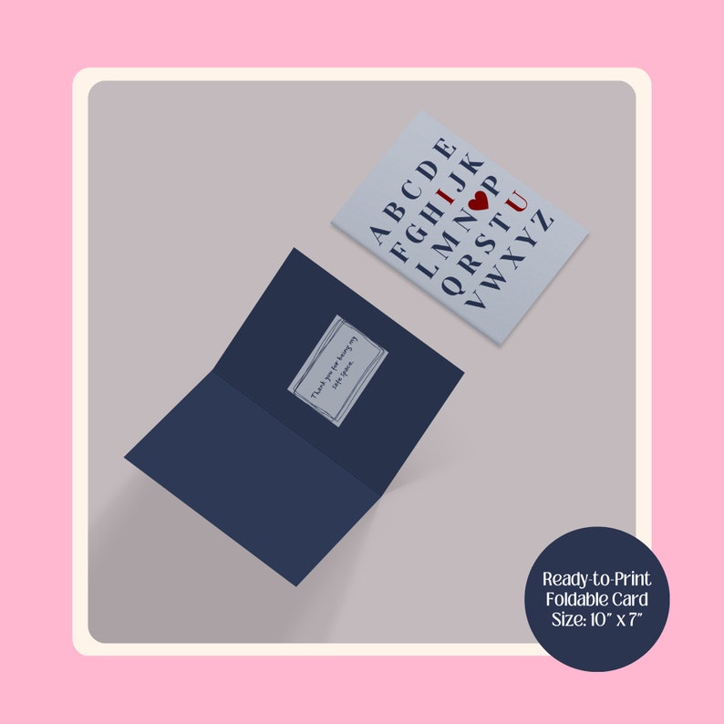 Valentine's Day Foldable Cards, Printable Love Cards for Him and Her ...