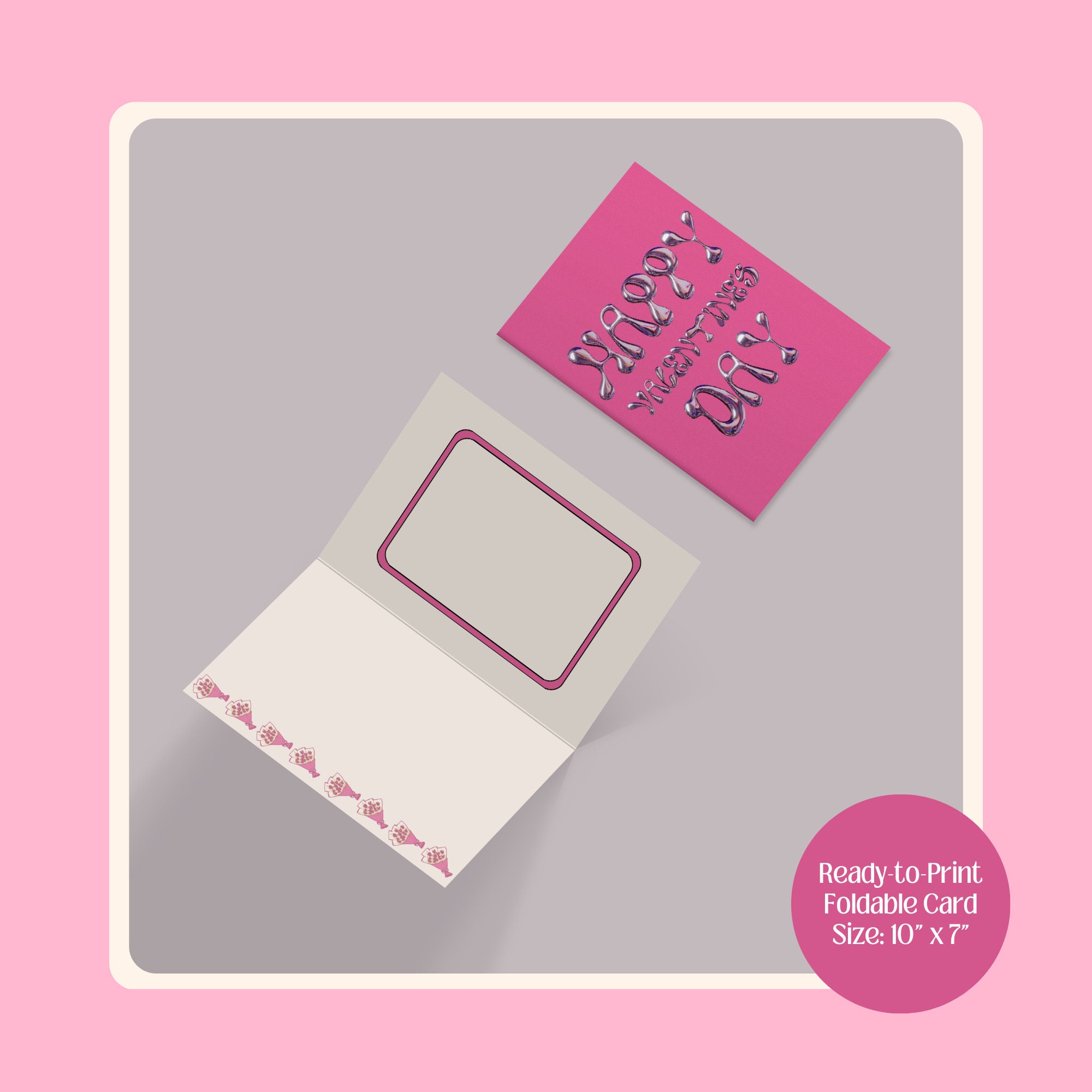 Valentine's Day Foldable Cards, Printable Love Cards for Him and Her ...