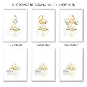 Mother's Day Handprint Craft Flower in Vase, Flower Vase Handprint Art ...