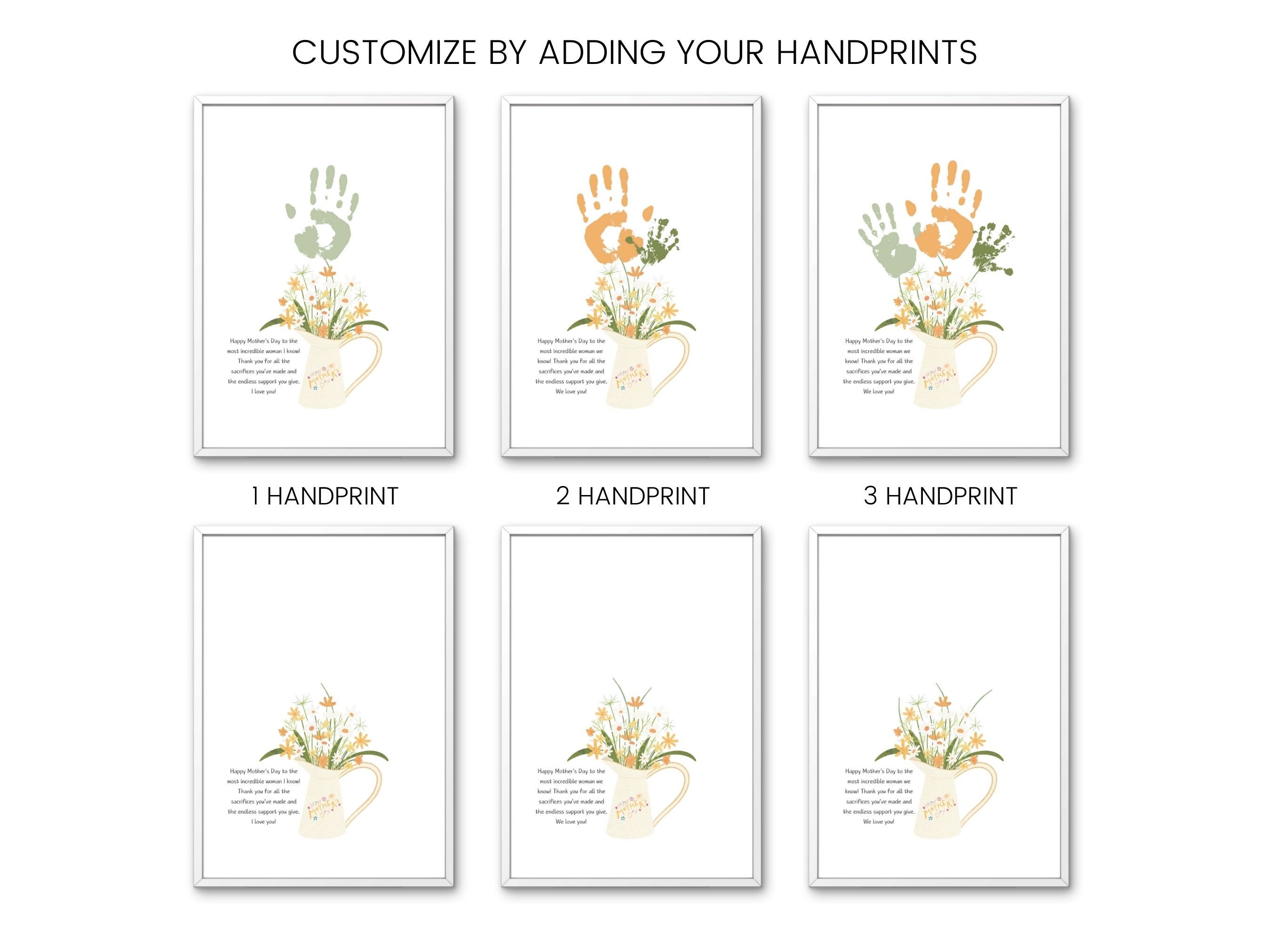 Mother's Day Handprint Craft Flower in Vase, Flower Vase Handprint Art ...