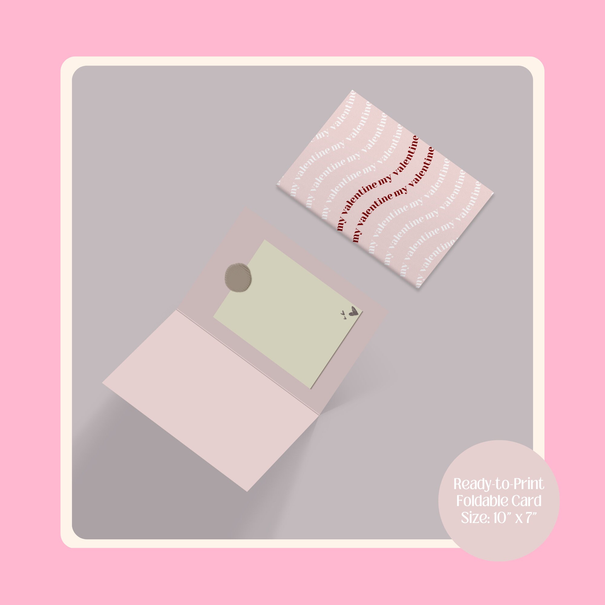 Valentine's Day Foldable Cards, Printable Love Cards for Him and Her ...