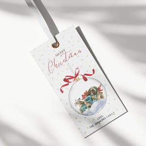 Christmas Bauble Gift Tag, Merry Christmas Gift Tag, Editable Gift Tag ...