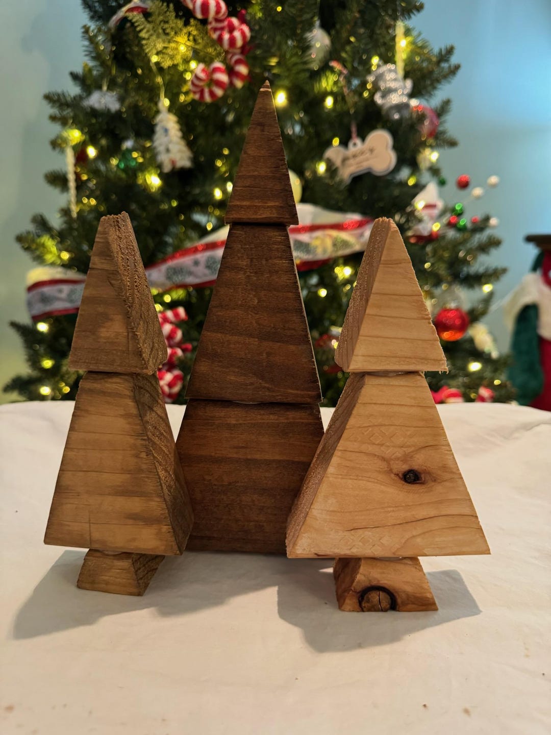 Handmade Wooden Table Top Christmas Trees - Etsy
