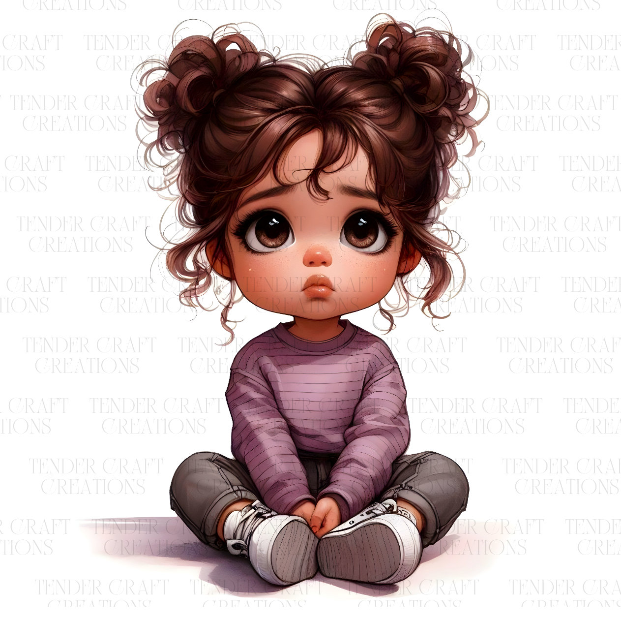 11 Cute Girl Clipart, High Quality JPEG, Printable Watercolour, Digital ...
