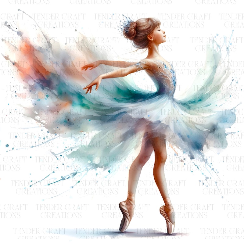 Ballerina Watercolor - Etsy