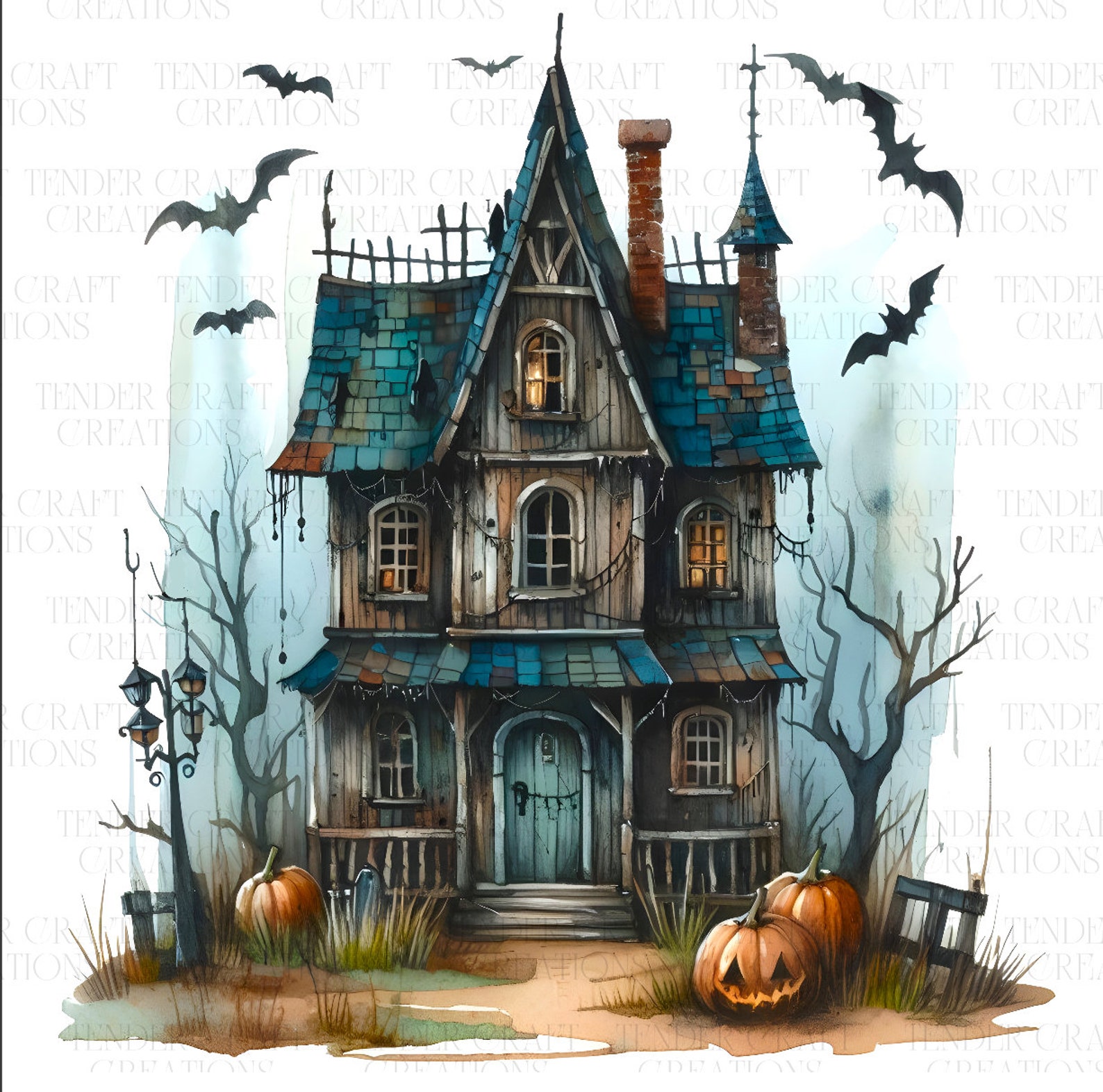 11 Spooky Halloween House Clipart, Haunted, High Quality JPEG ...