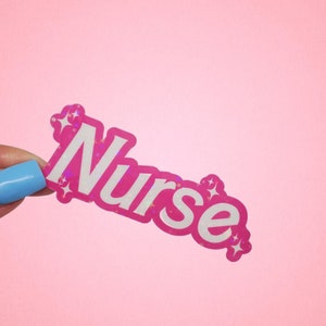Nurse Sticker Pink Nurse Sticker Nurse Gift Ideas Gifts for Nurse Er ...