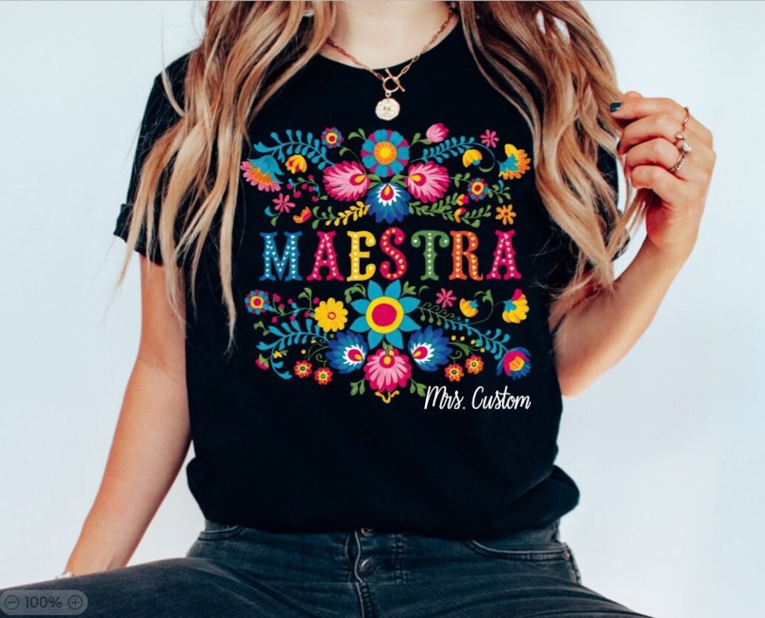Custom Maestra Shirt Personalized Maestra Gift Back to School Spanish ...