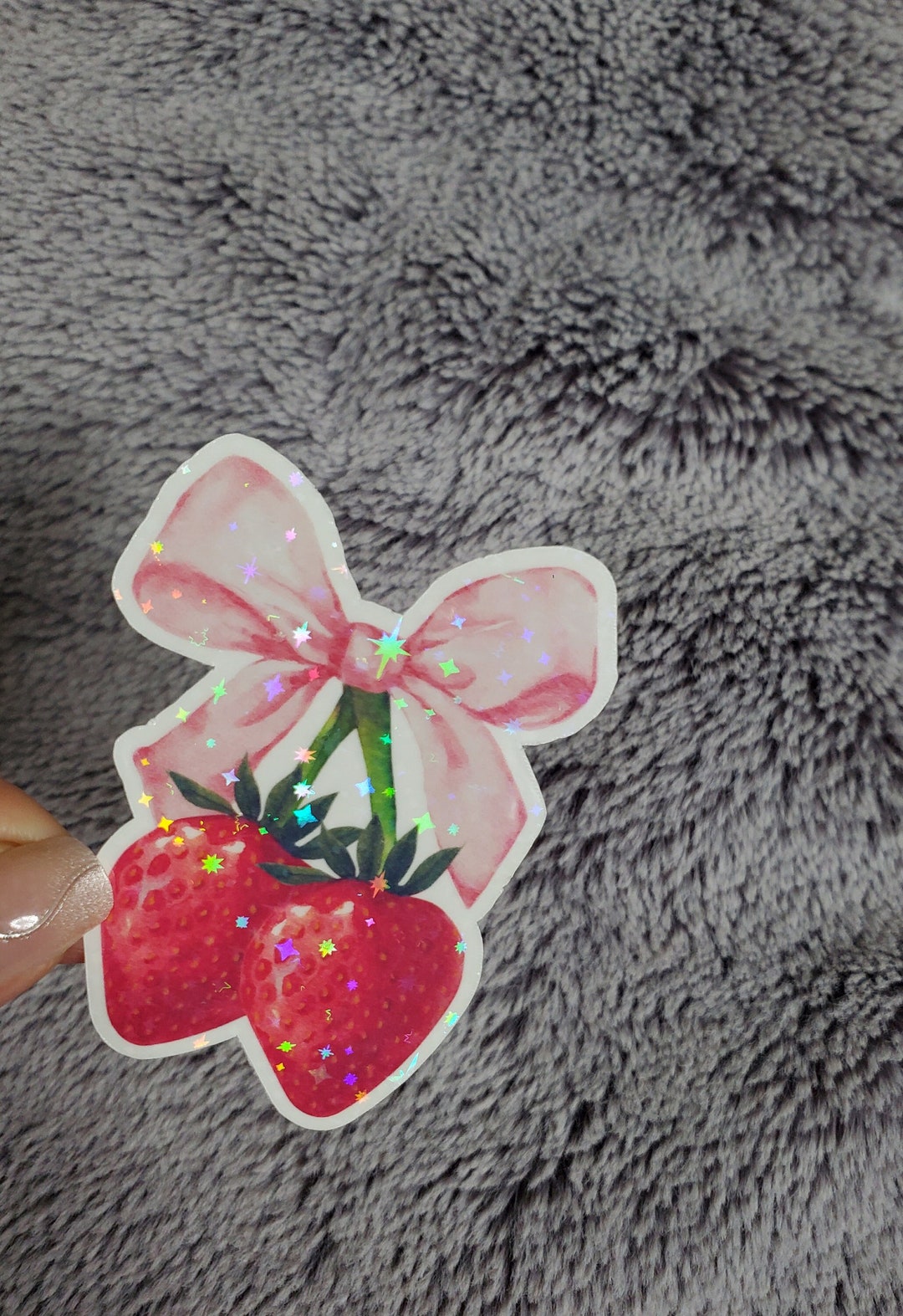 Coquette Sticker Strawberry Sticker Cute Strawberry Sticker Cottagecore ...