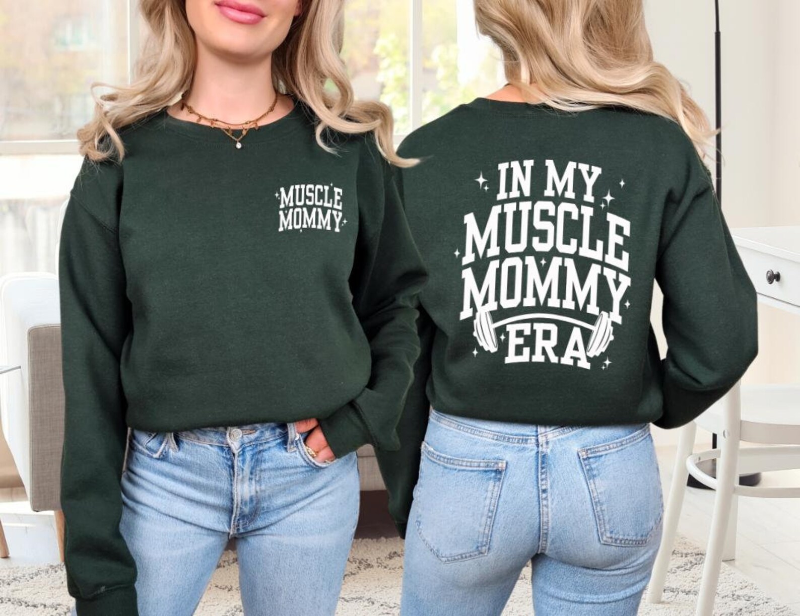 Muscle Mommy Sweatshirt Workout Gym Sweater in My Muscle Mommy Era Gift ...