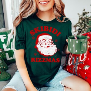 Skibidi Rizzmas Rizz Christmas Shirt Funny Santa Claus Shirt Teen ...