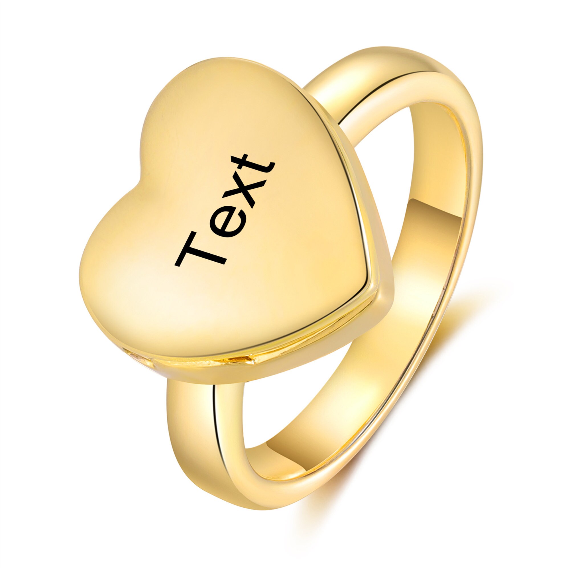 Personalized Heart Rings Custom Photo Rings Picture Rings Rings With ...