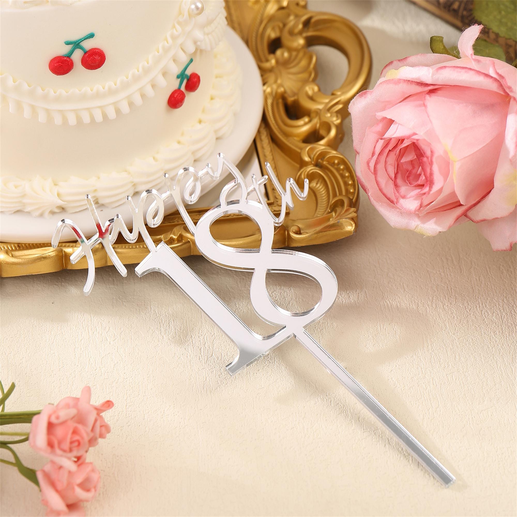 Happy Birthday Cake Topper With Name, Personalized Birthday Cake Topper ...