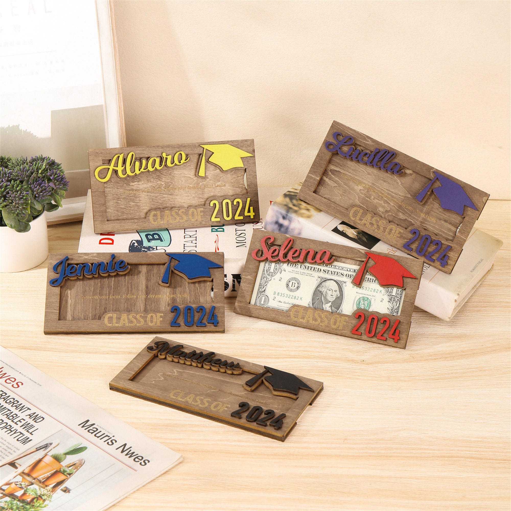 Personalized Graduation 2024 Money Holder Gift, Graduate Student Gift ...