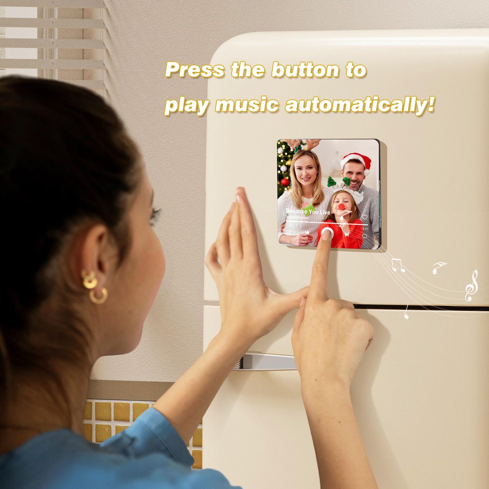 Personalized Music Fridge Magnet,photo & Music Refrigerator Magnet ...