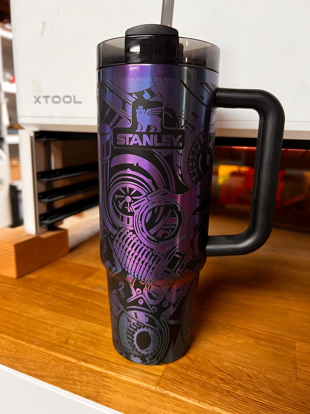 Gearhead Engraved Stanley (black Chroma) - Etsy