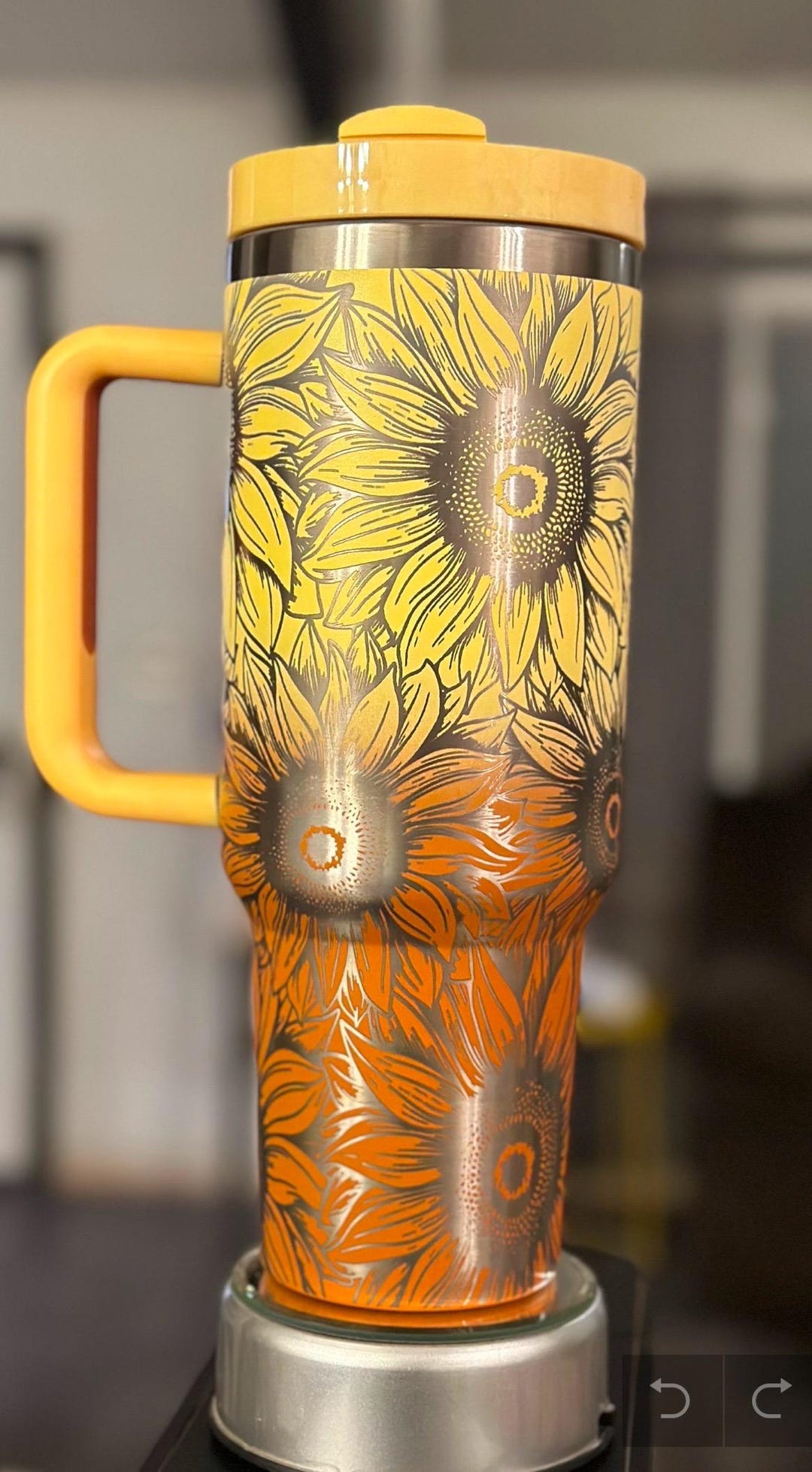 40 Oz Sunflower Engraved Stanley - Etsy