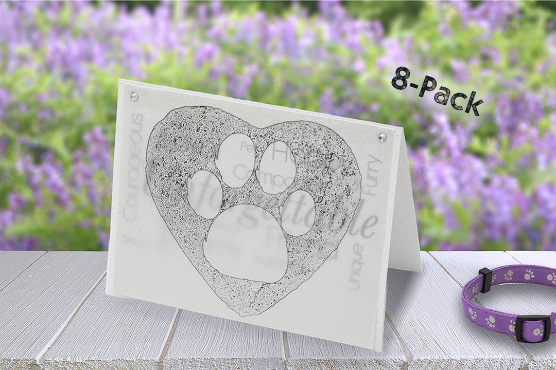 Paw Sympathy Cards Paw Greeting Cards Paw Print Blank Card Pet ...