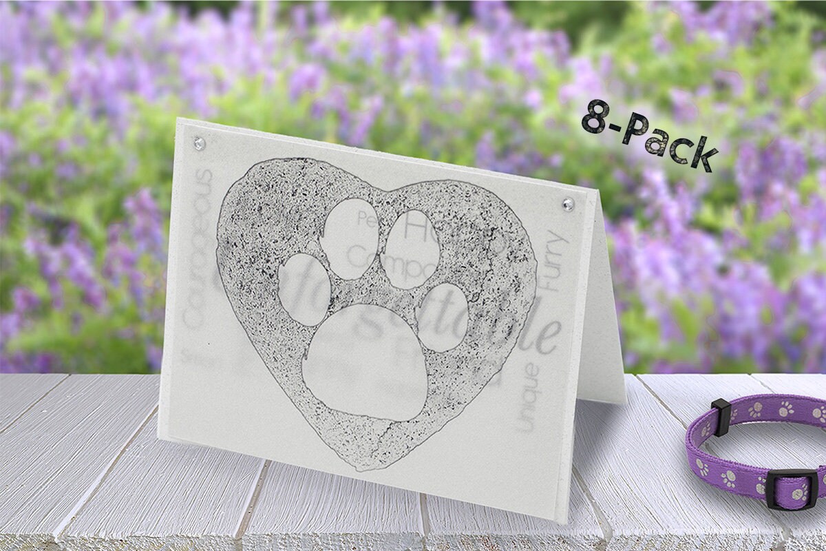 Paw Sympathy Cards Paw Greeting Cards Paw Print Blank Card Pet ...