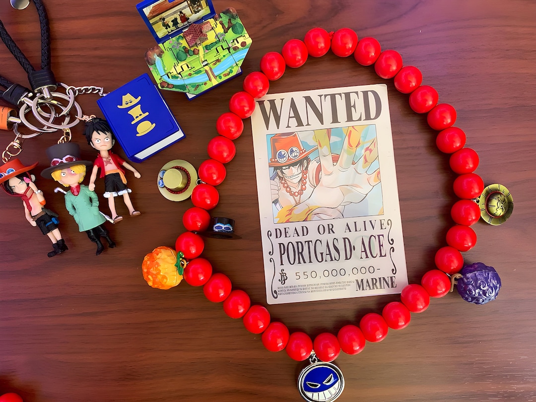 One Piece Fire Fist Ace Necklace - ASL (ace, Sabo, Luffy) Gift - Etsy