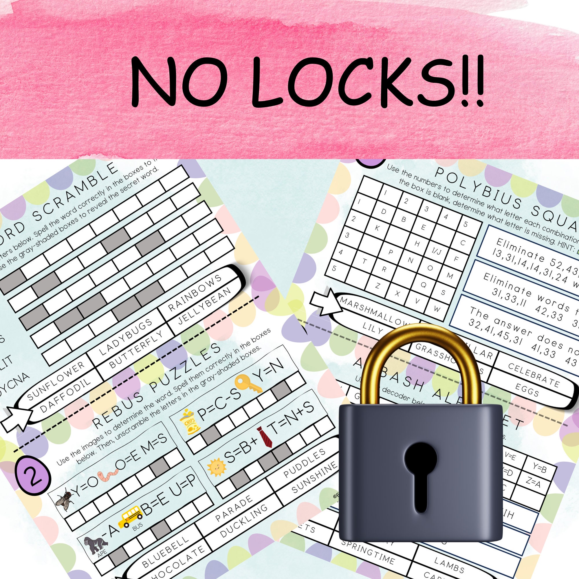 Escape Room Mini Easter Escape Room Game for Kids Printable Party Game ...