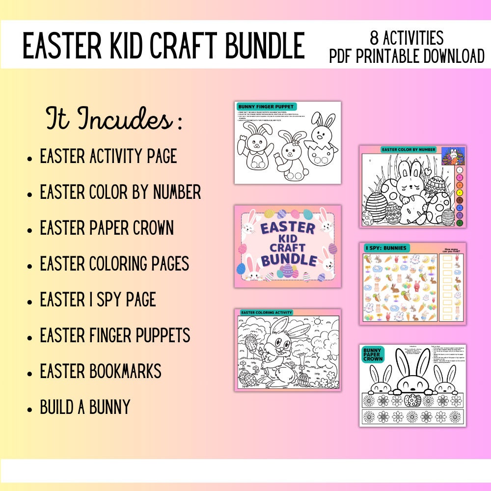 Coloring Pages Easter Activities Bundle Easter Games Easter Word Search ...
