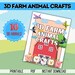 3d Farm Animal Crafts, Preschool Activities Printable 3d Farm Animals ...