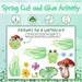 Spring Cut & Glue Activity, Build a Friends on a Waterlily Craft ...