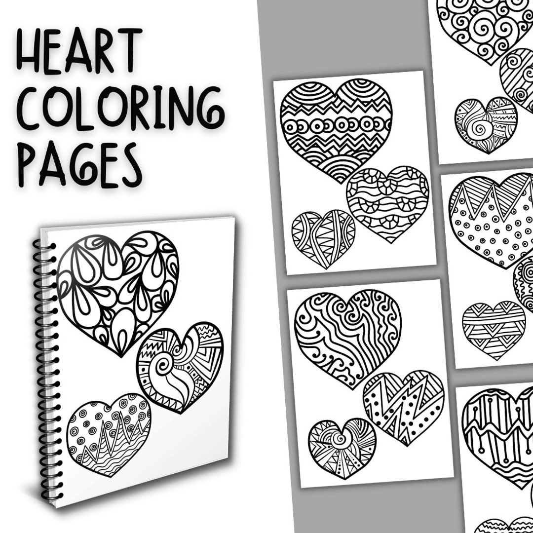 Valentine's Day Heart Coloring Pages, Valentine Mandalas Patterns ...