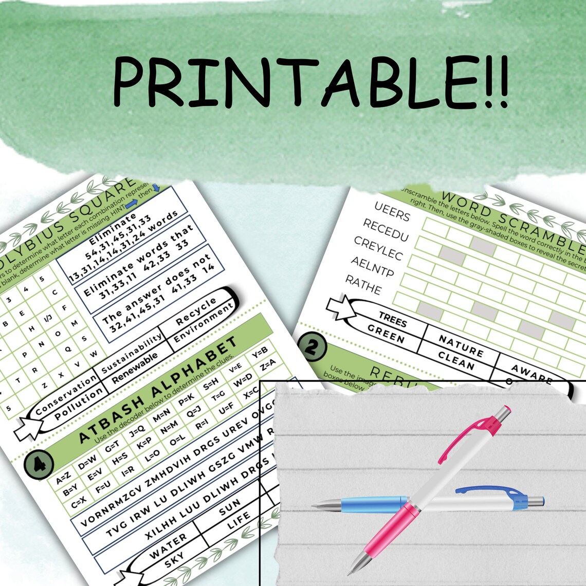 Escape Room Mini Earth Day Escape Room Game for Kids Printable Party ...