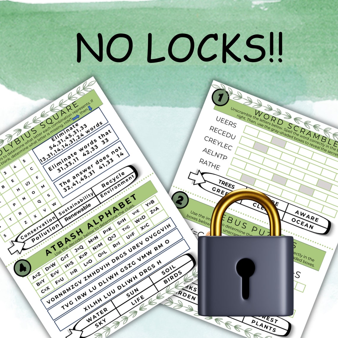 Escape Room Mini Earth Day Escape Room Game for Kids Printable Party ...