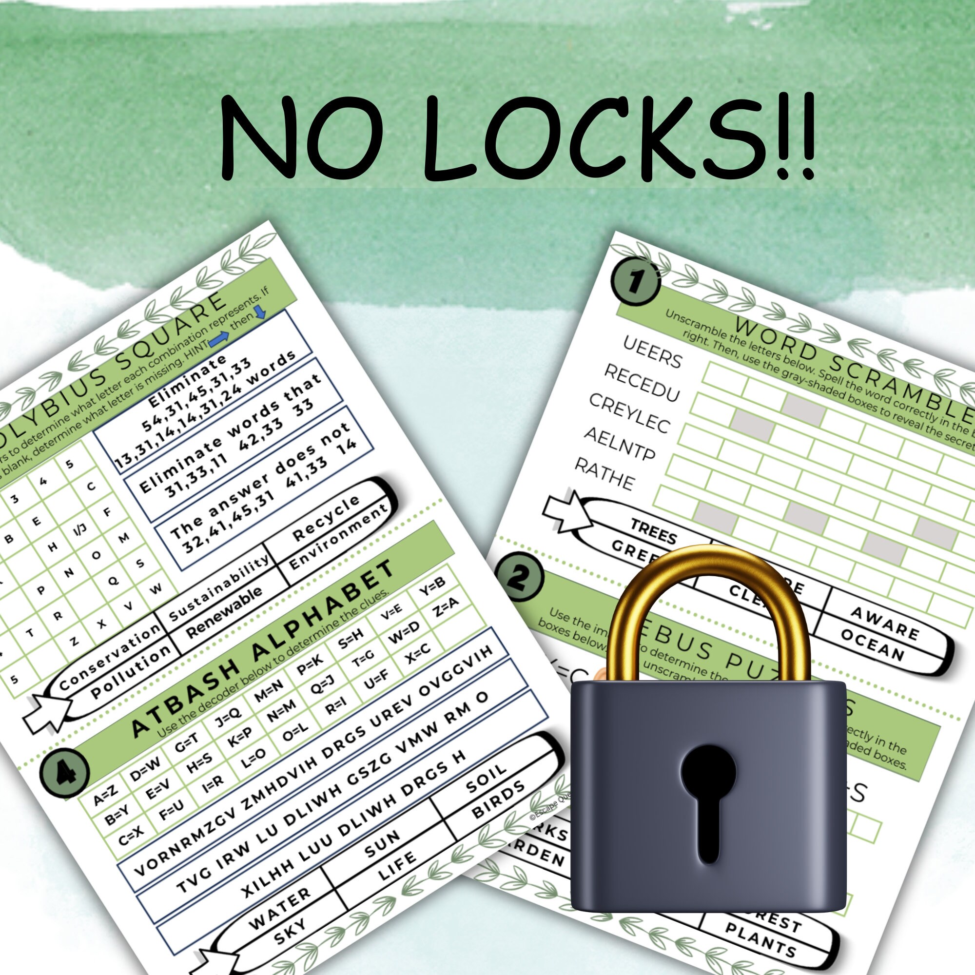 Escape Room Mini Earth Day Escape Room Game for Kids Printable Party ...