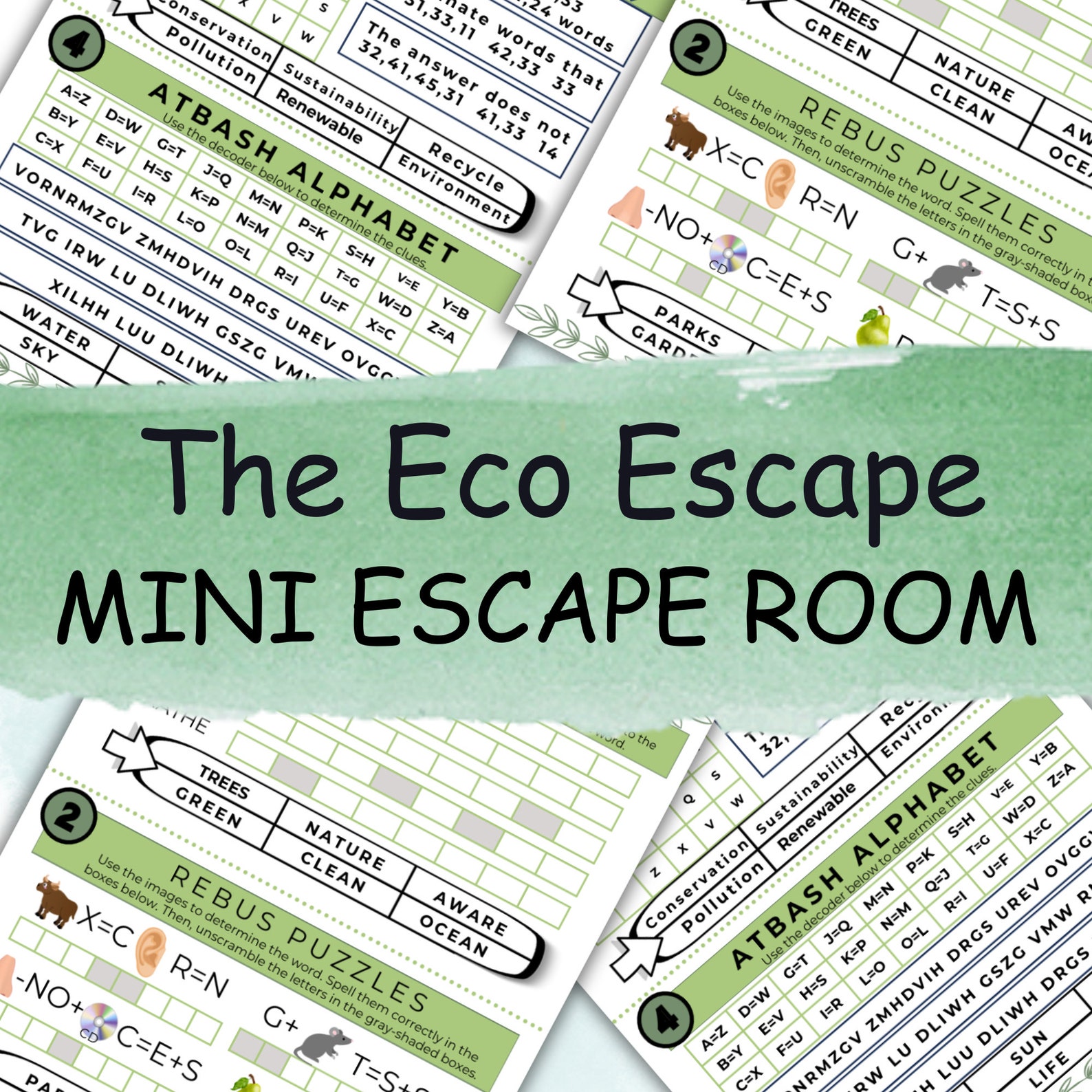 Escape Room Mini Earth Day Escape Room Game for Kids Printable Party ...