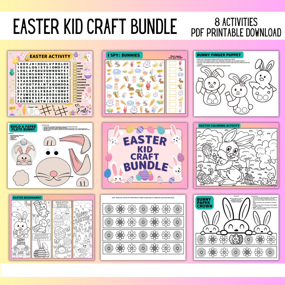 Coloring Pages Easter Activities Bundle Easter Games Easter Word Search ...