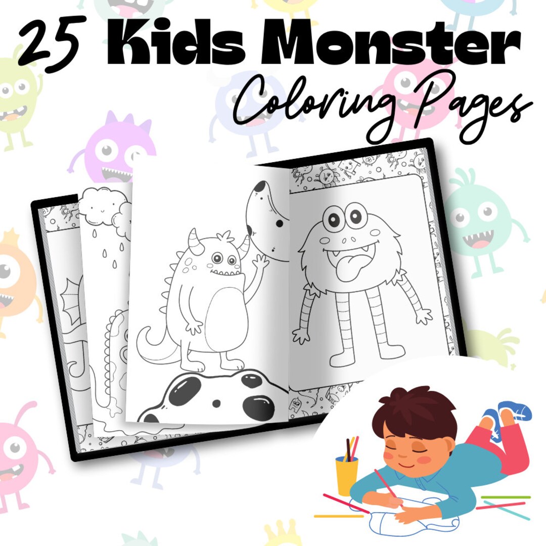 Kids Coloring Page Printable Digital Coloring Diy Digital Printable ...