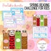 Spring Break Reading Challenge for Kids, Spring Reading Log, Printable ...