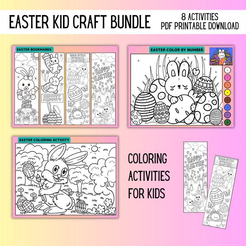Coloring Pages Easter Activities Bundle Easter Games Easter Word Search ...