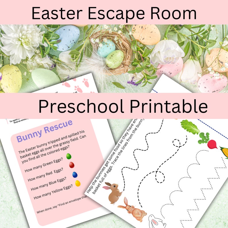 Easter Preschool Escape Room, Toddle Activities, Printable Learning ...