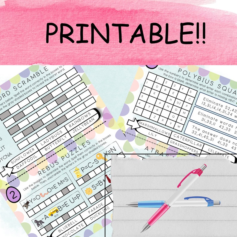 Escape Room Mini Easter Escape Room Game for Kids Printable Party Game ...