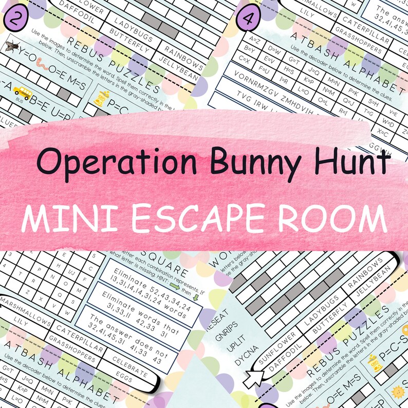 Escape Room Mini Easter Escape Room Game for Kids Printable Party Game ...