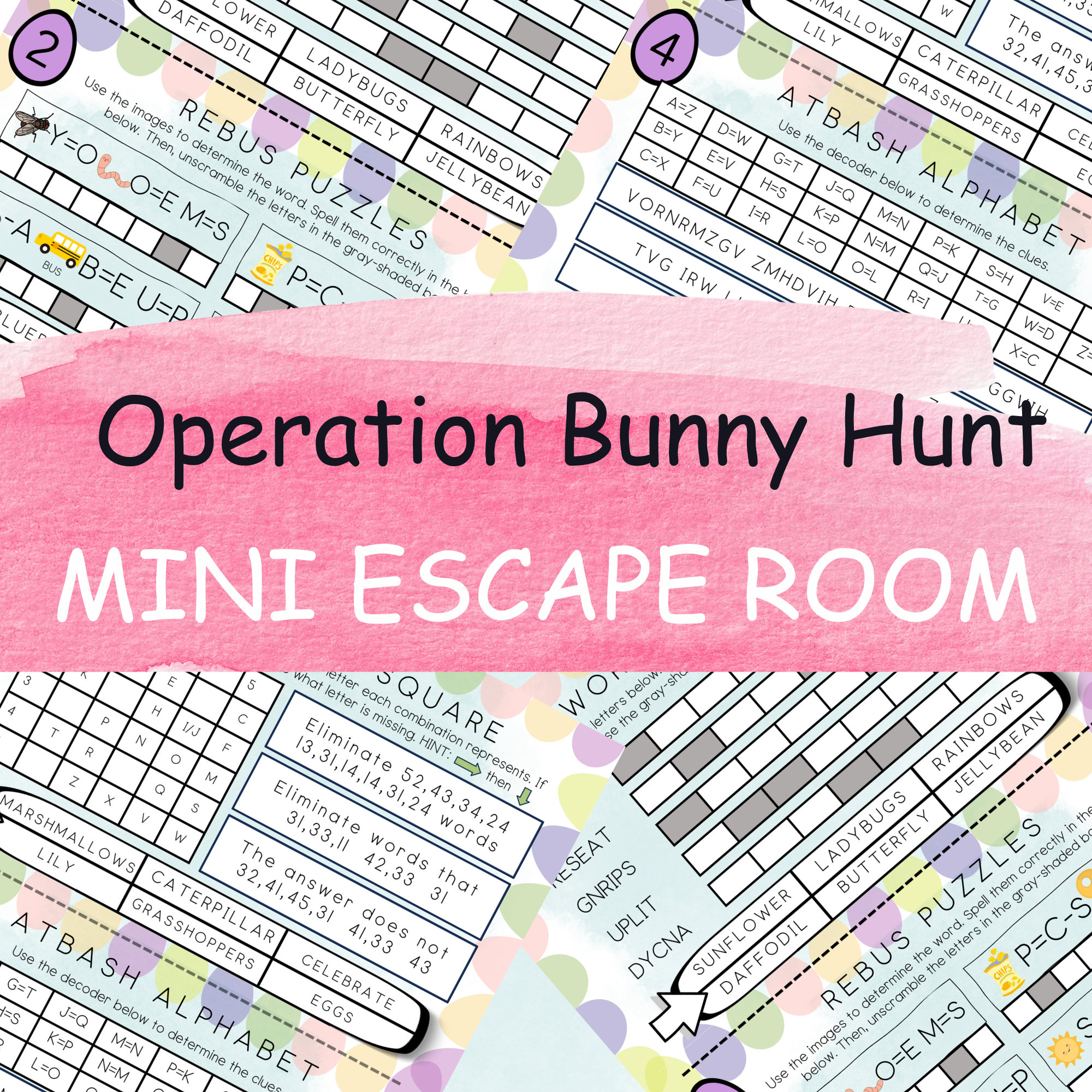 Escape Room Mini Easter Escape Room Game for Kids Printable Party Game ...