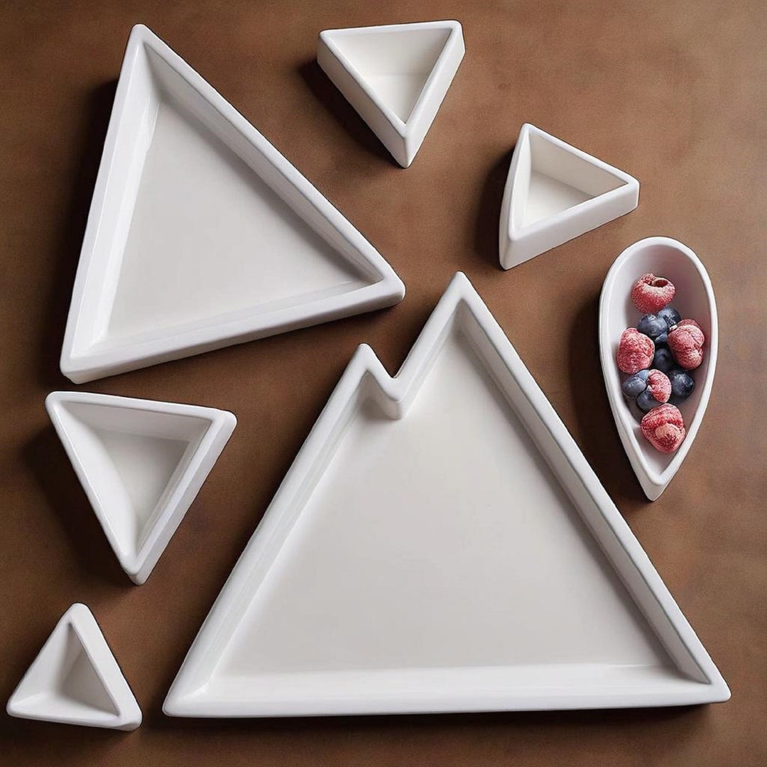 Handcrafted Ceramic Triangle Tray Available in 6, 8, & 10 Perfect for ...