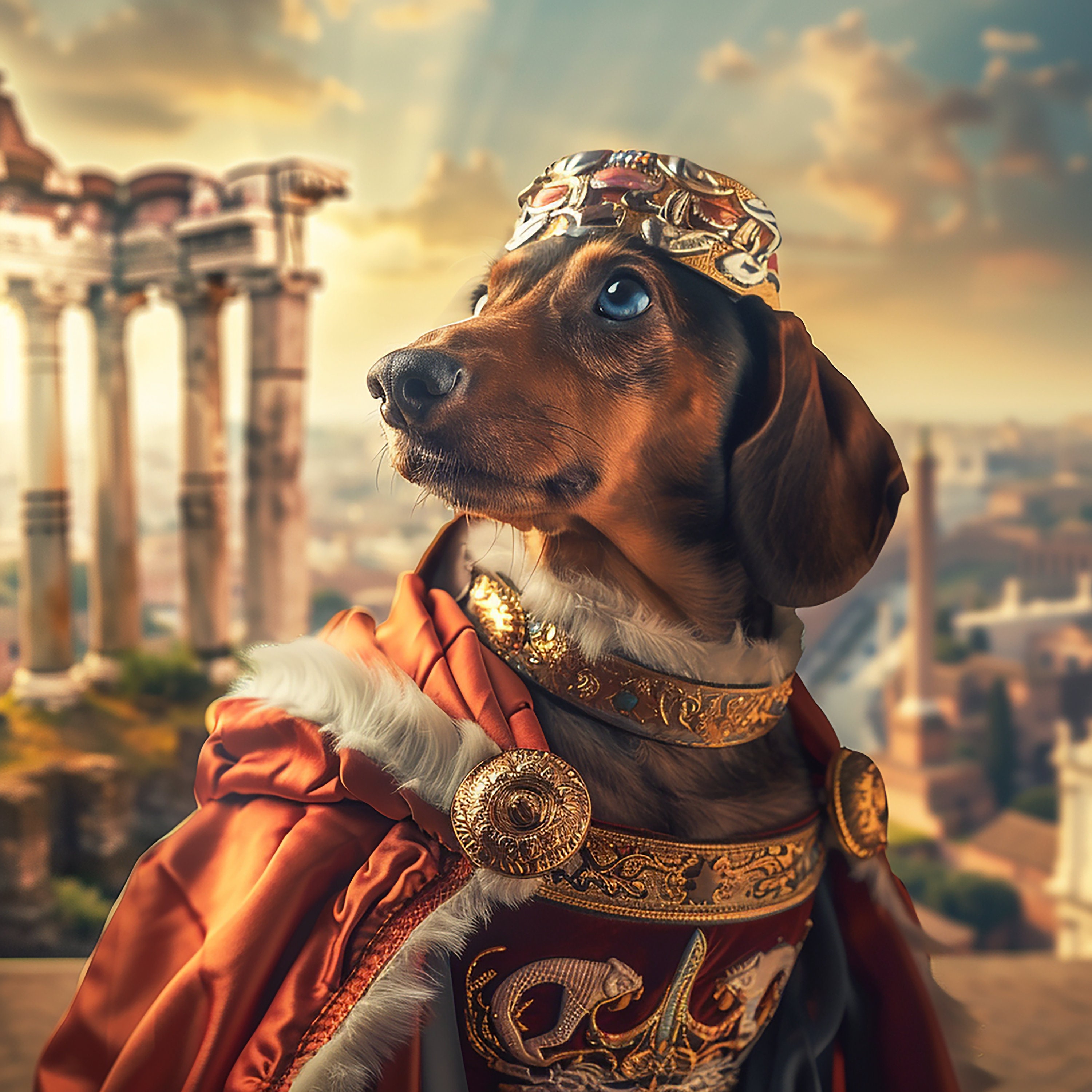 5 Dog Portraits | Bundle | Ancient Roman | AI Art | AI Generated Art ...