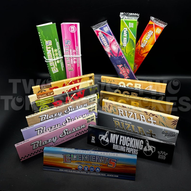 The ULTIMATE Rolling Paper Testing Pack. RAW OCB Blazy Susan Elements ...