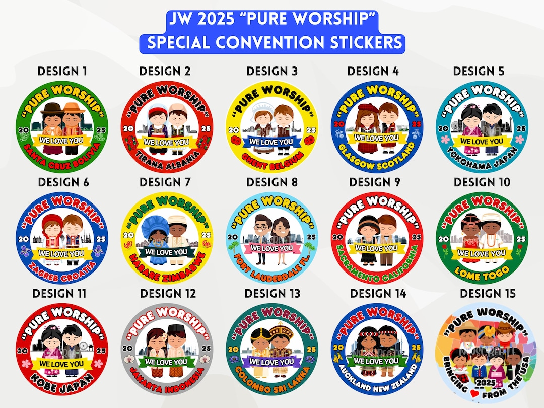 2025 Special Convention Stickers: Pure Worship JW Gifts - Etsy