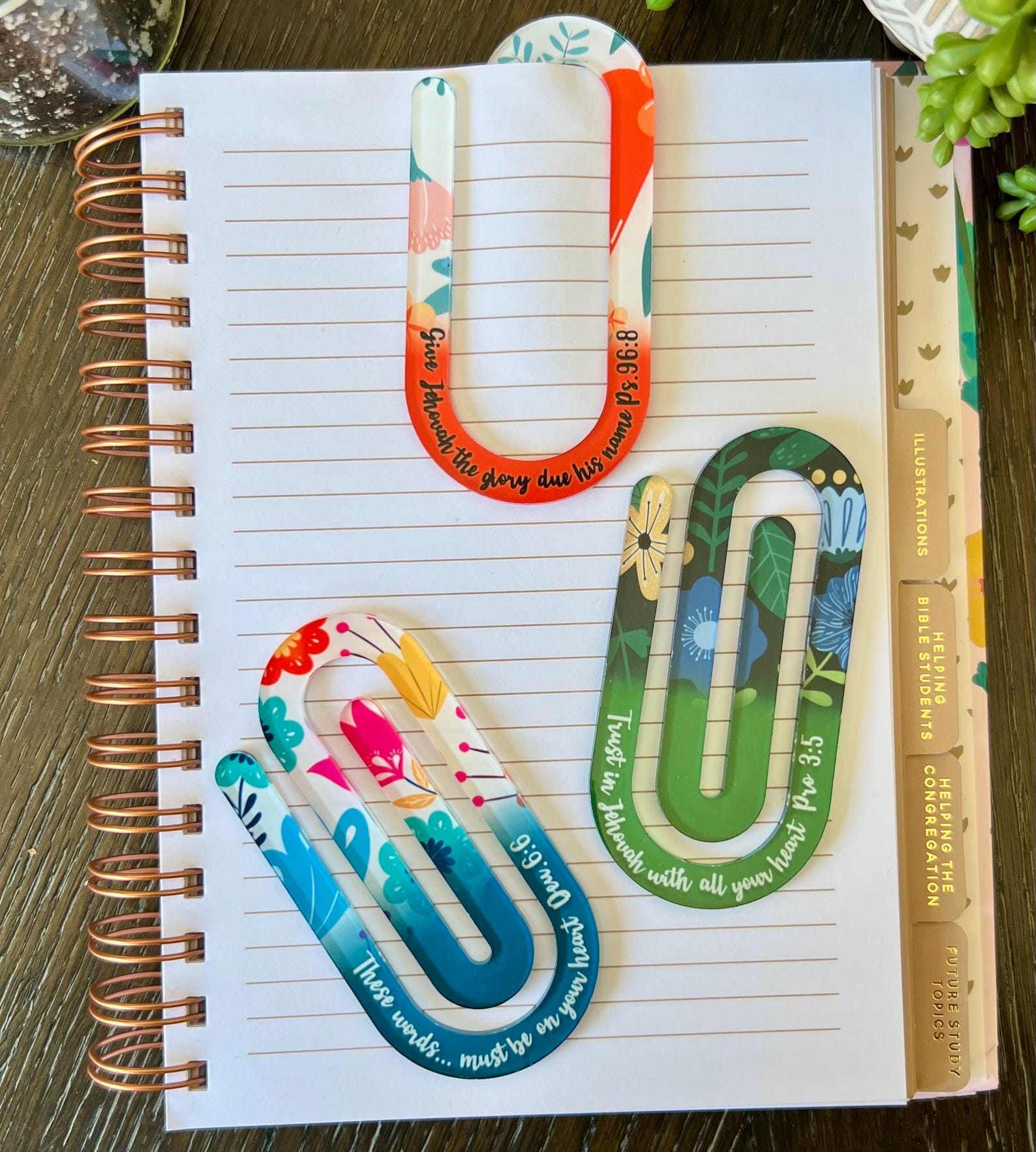Jumbo Paperclip, Planner Paperclip, Acrylic Paperclip, Bookmark ...
