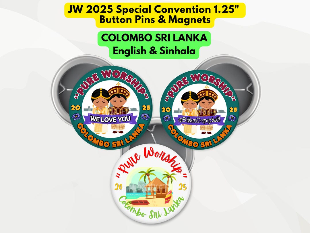 2025 Colombo Sri Lanka Convention Button Pins & Magnets - Etsy