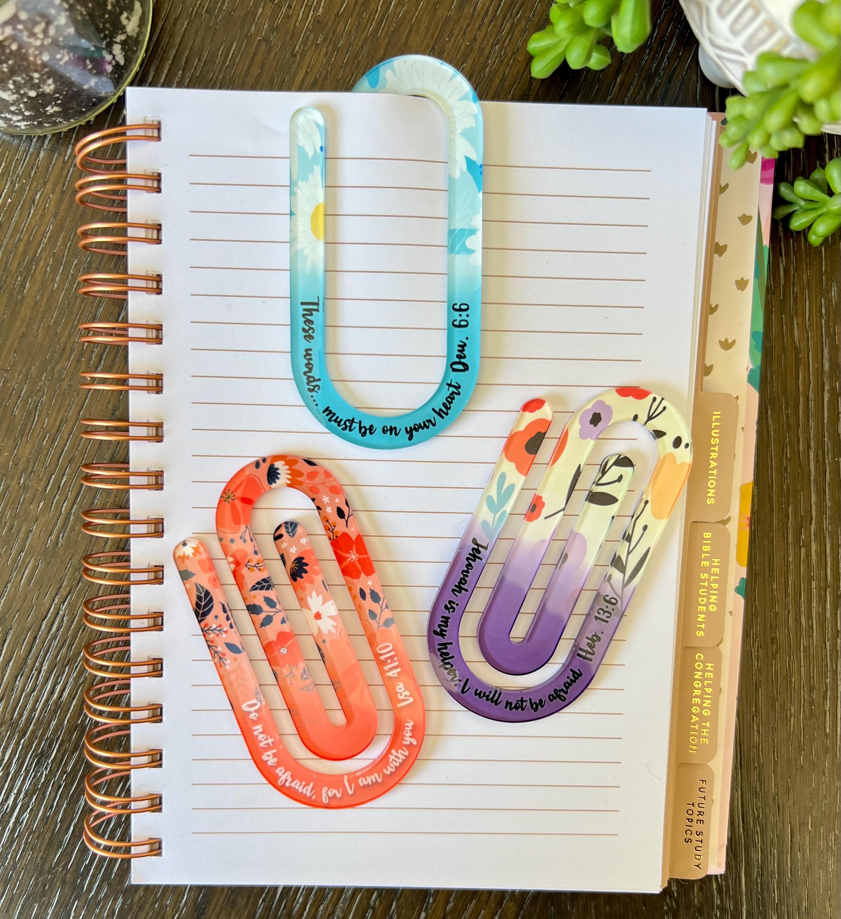 Jumbo Paperclip, Planner Paperclip, Acrylic Paperclip, Bookmark ...